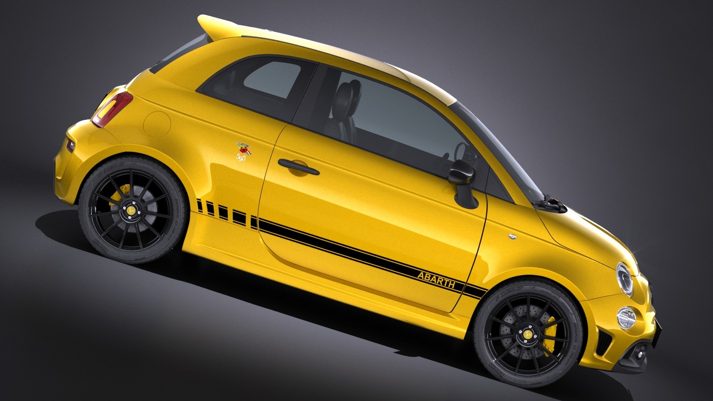 fiat 595 abarth 3d model