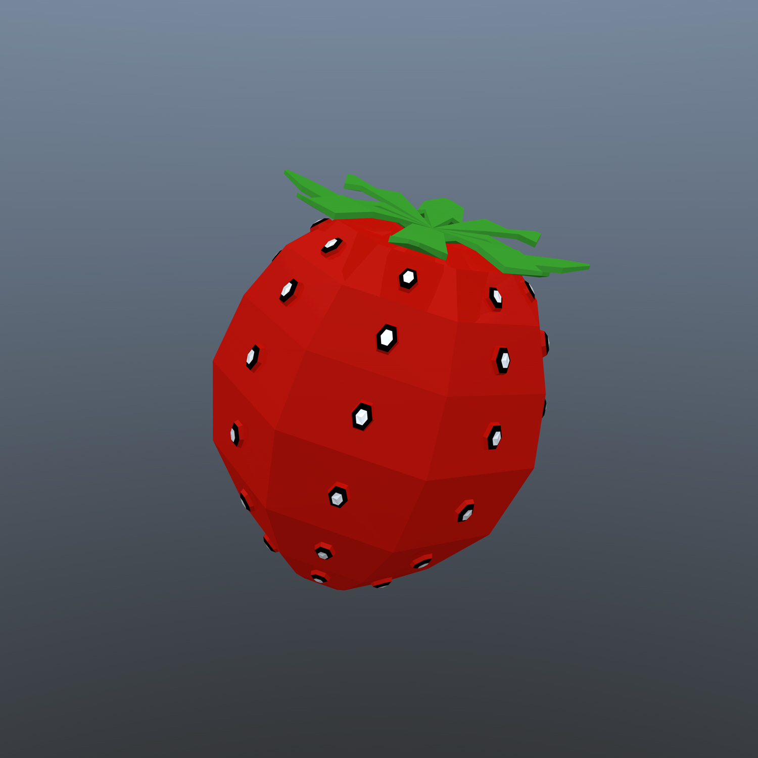 3d strawberry asset model