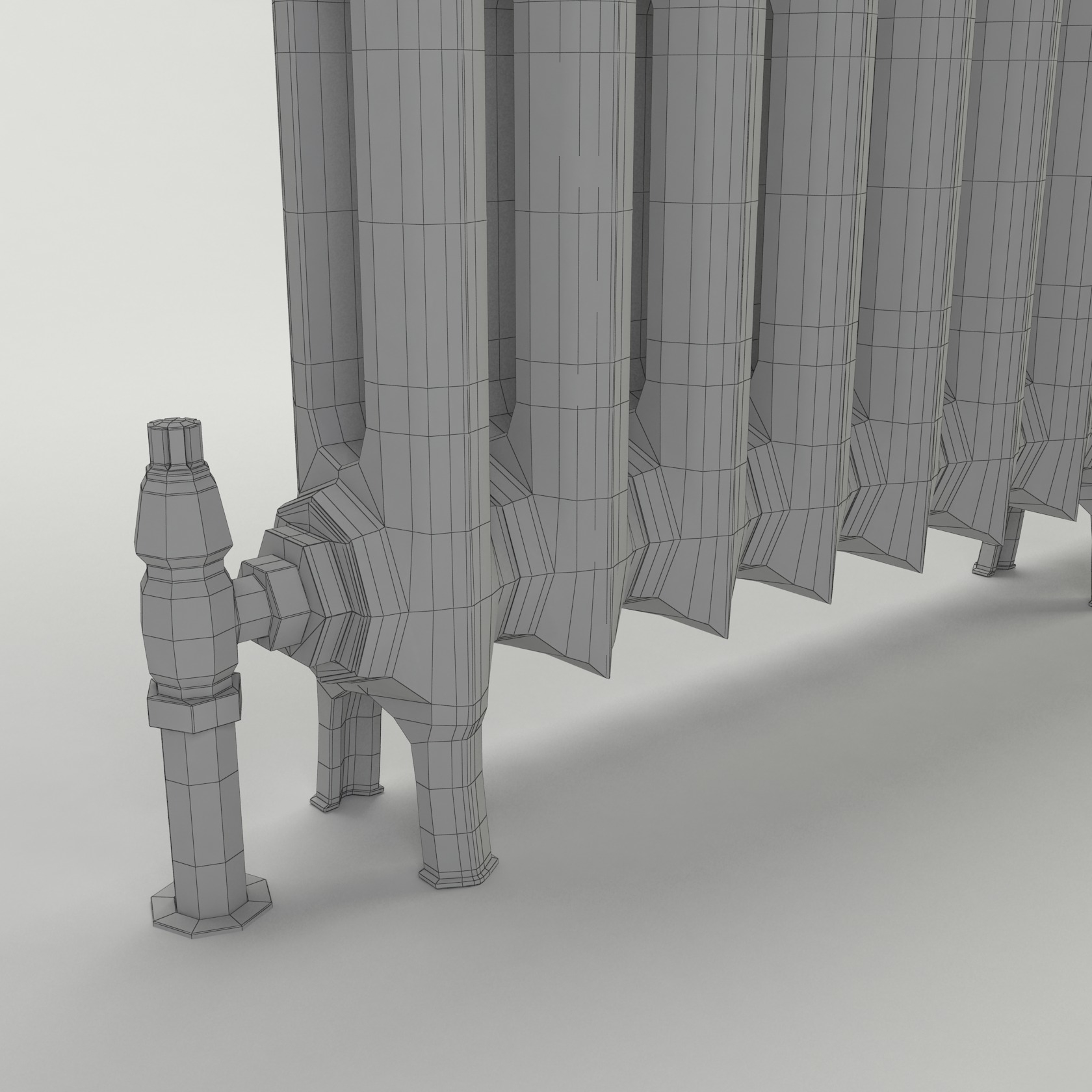 3d model vintage radiator