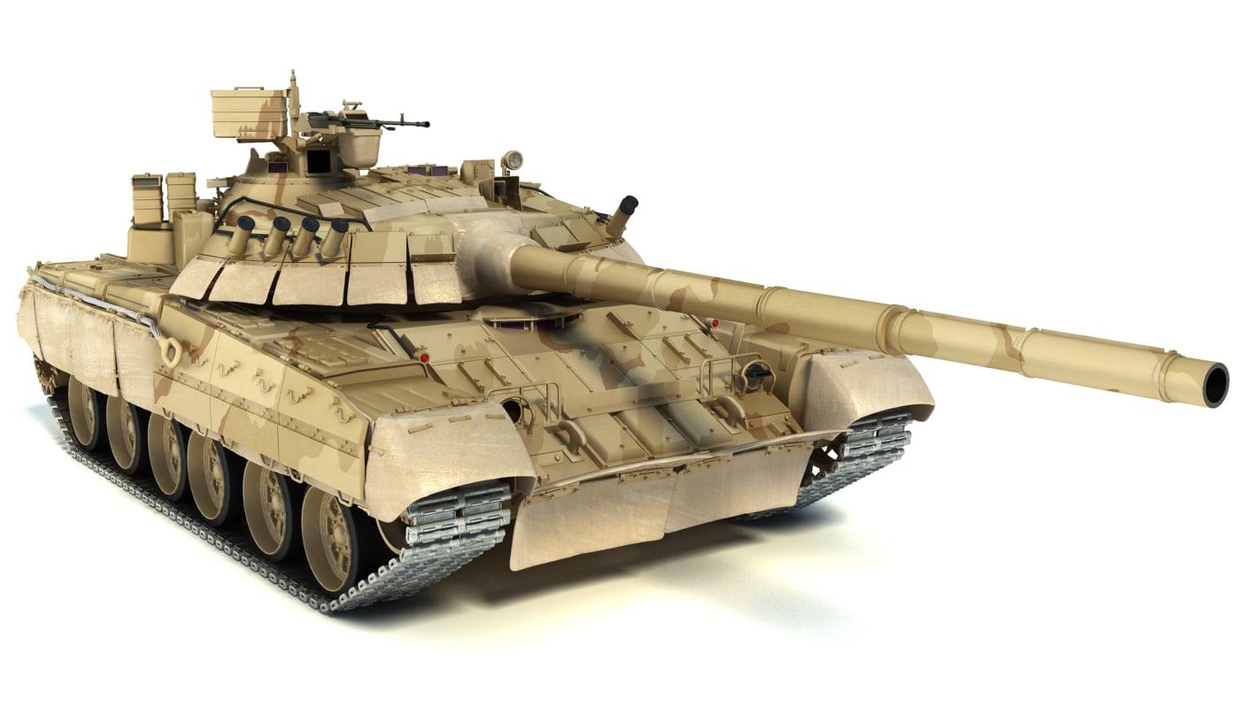 3d t-80ud main battle tank model