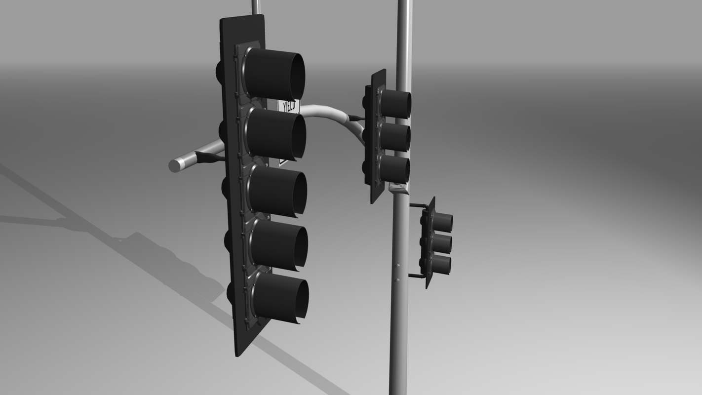 3d model california traffic signal