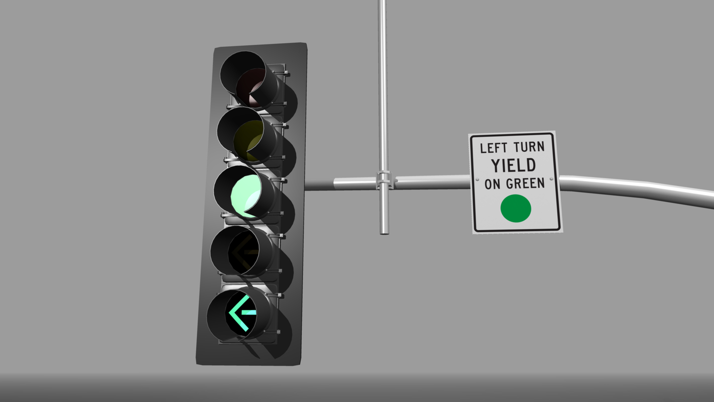3d model california traffic signal