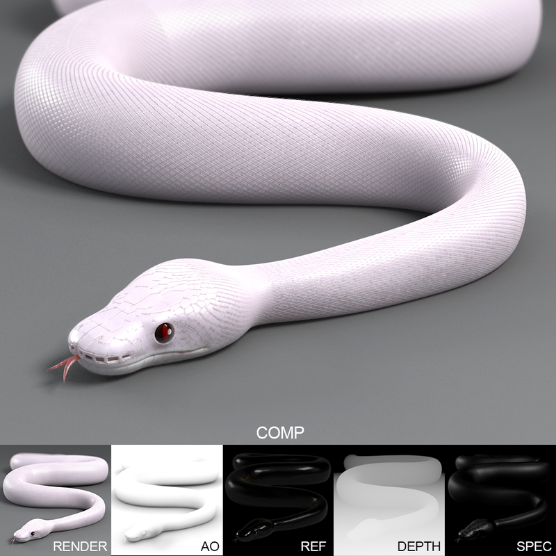 super ball python 3d max