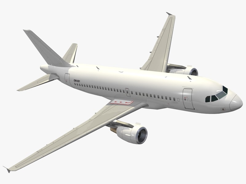 3D модель Airbus A319-114 универсальный белый - TurboSquid 623986