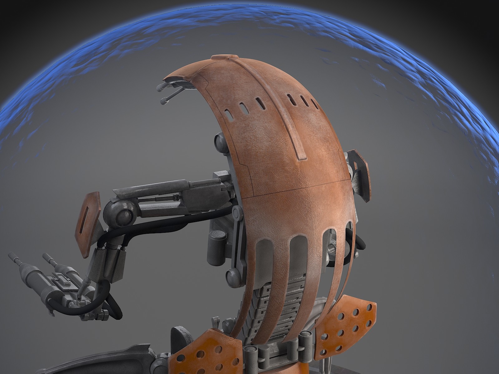 3d model of star wars droideka