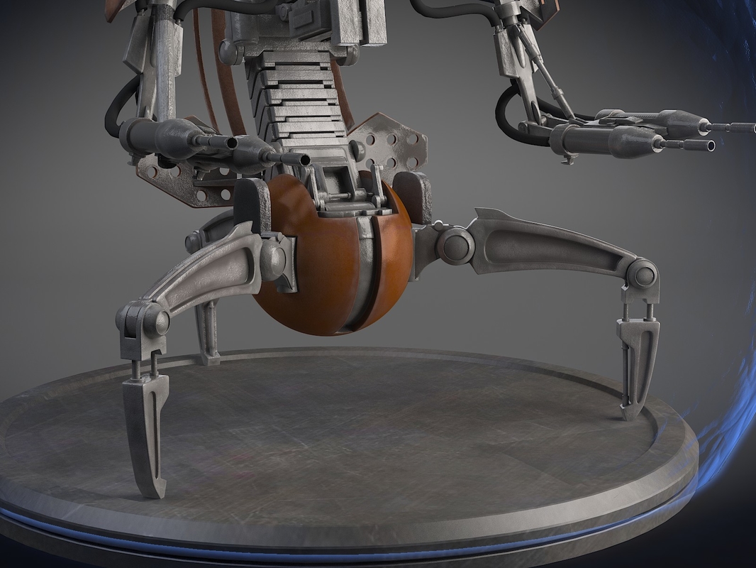 3d model of star wars droideka