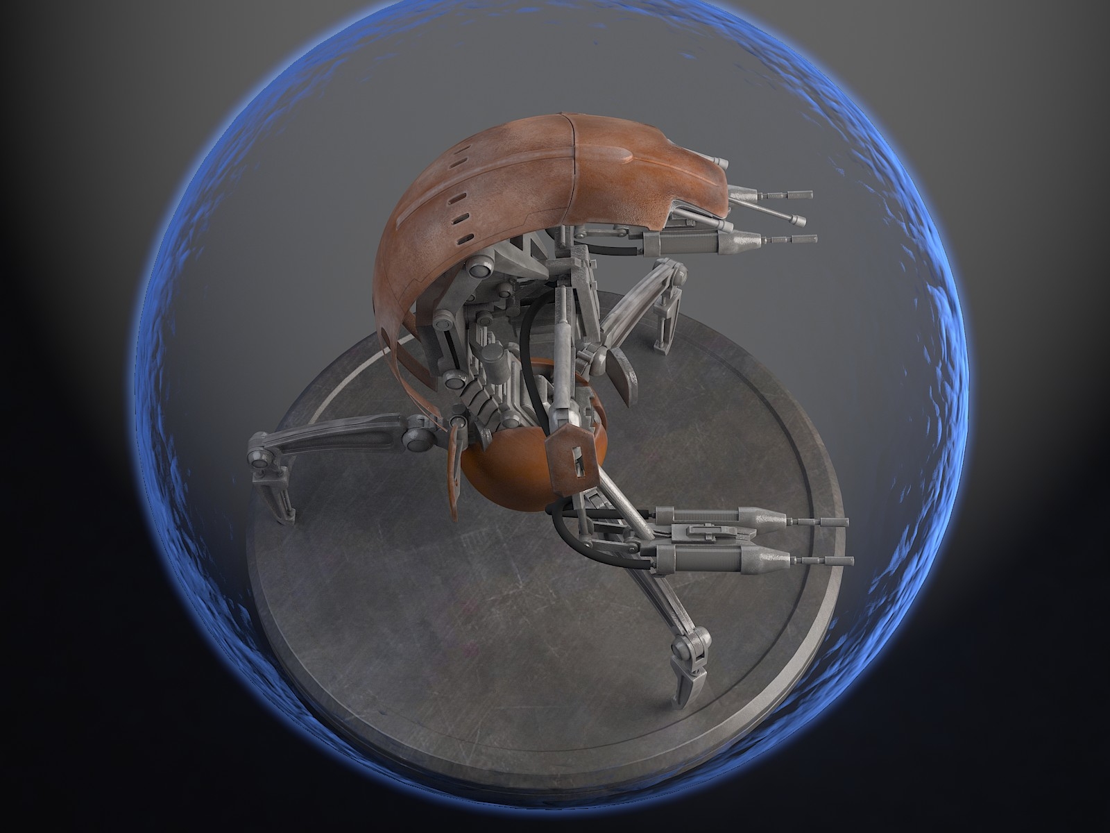 3d model of star wars droideka