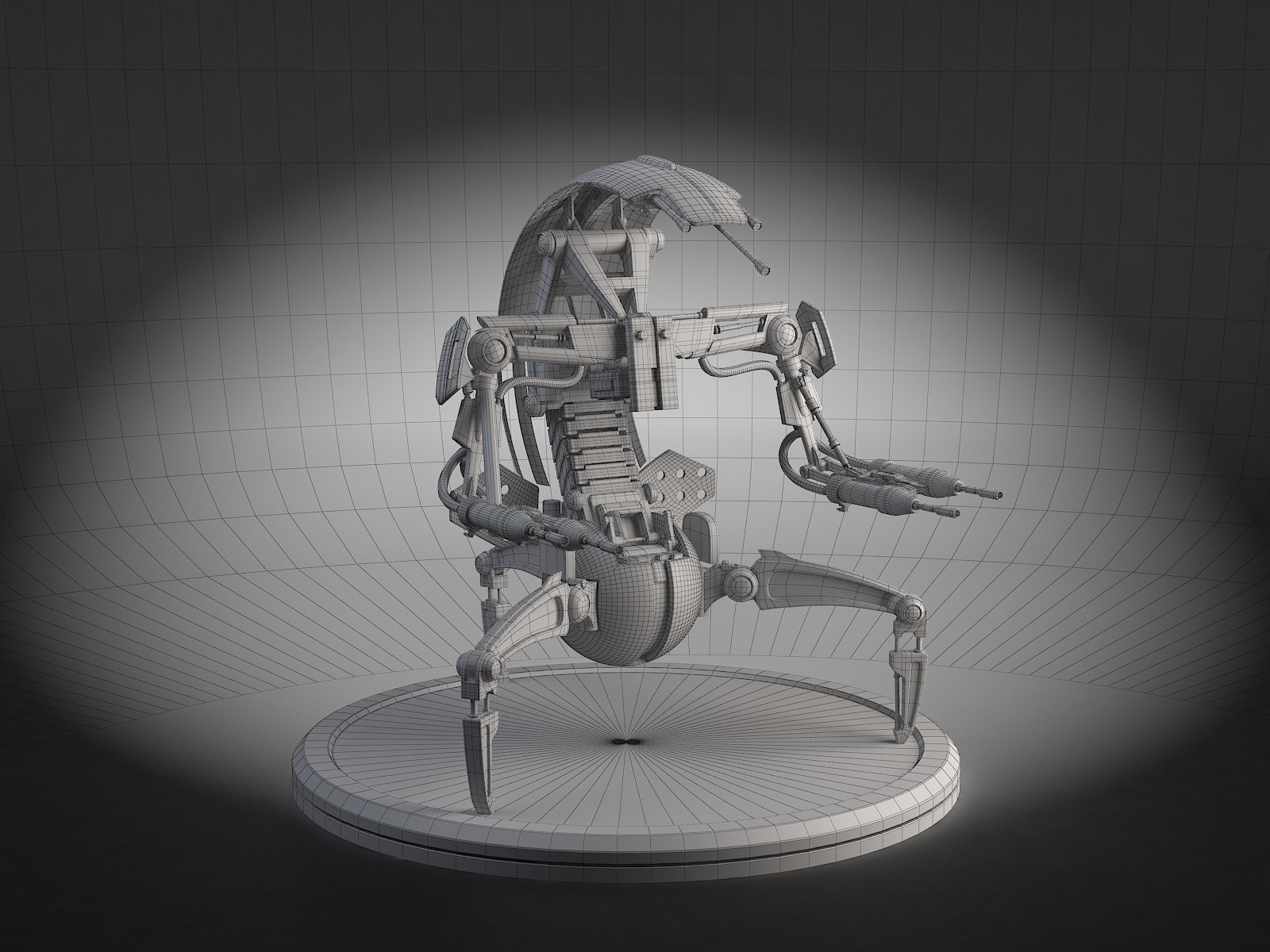 3d model of star wars droideka