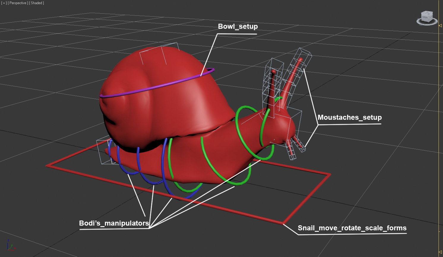 snail rig 3d max