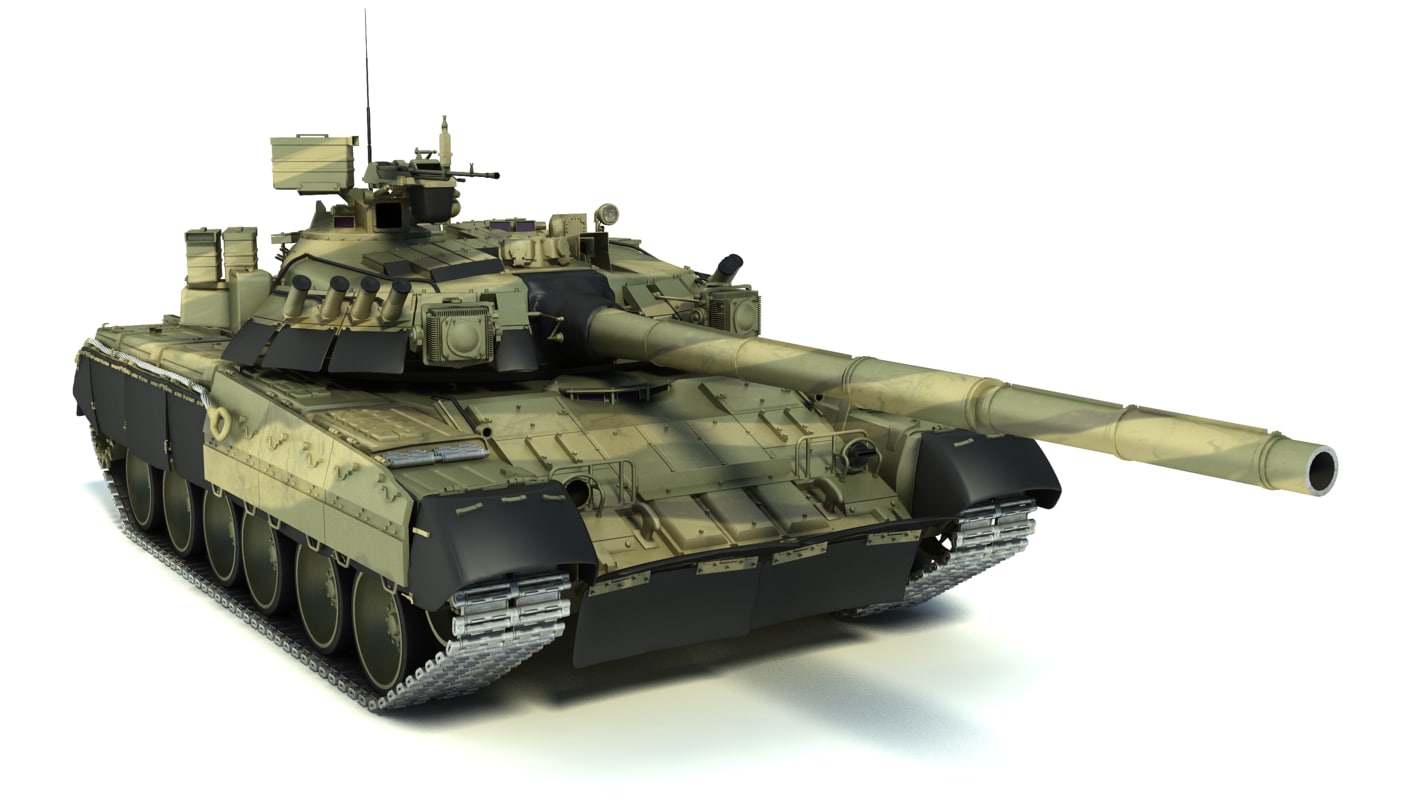 t-80ud main battle tank 3d max