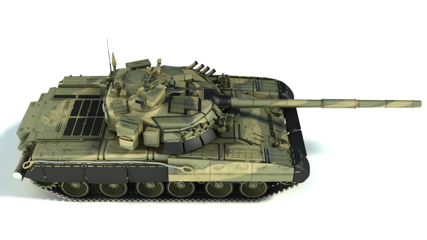 t-80ud main battle tank 3d max