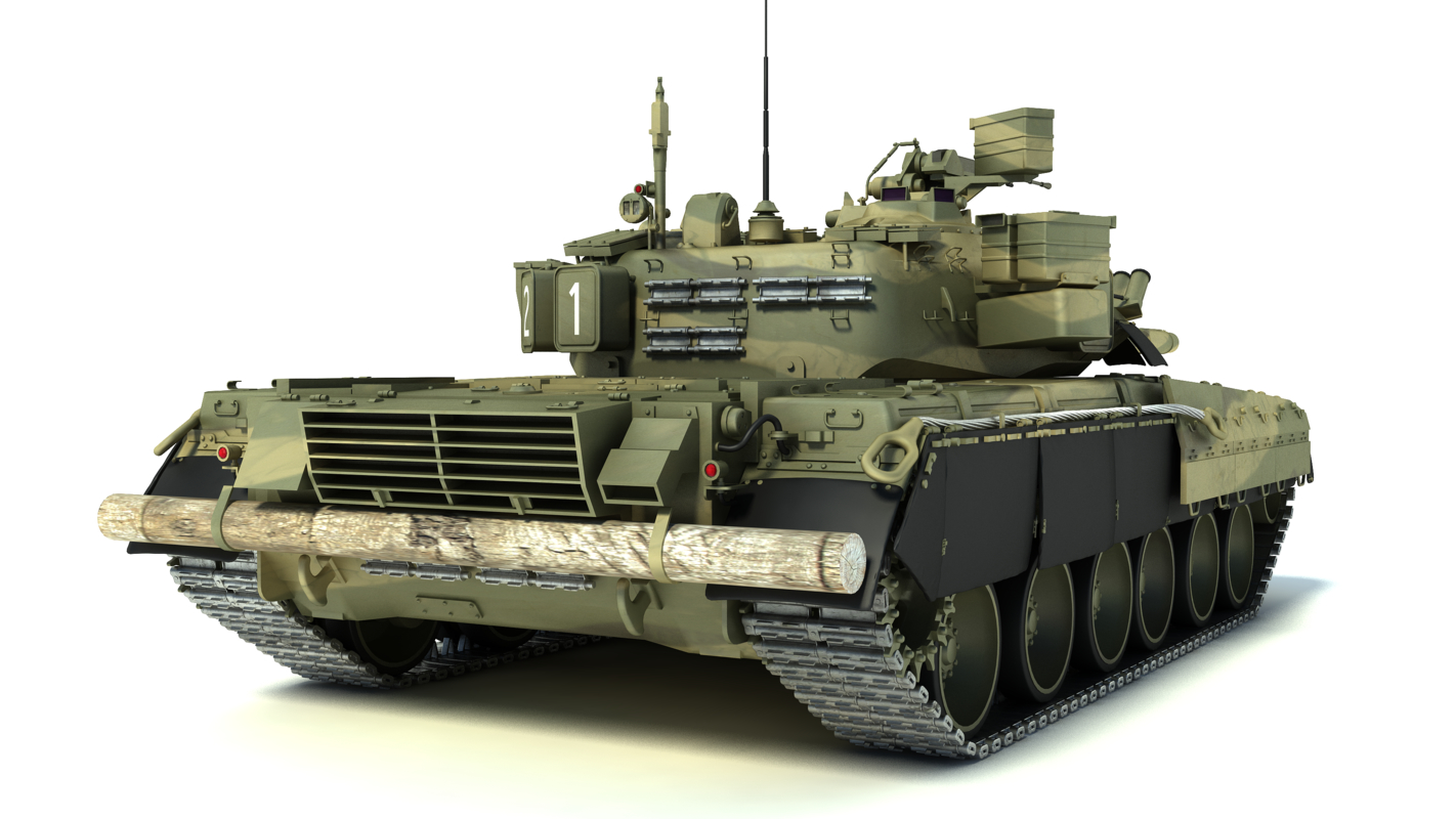 t-80ud main battle tank 3d max