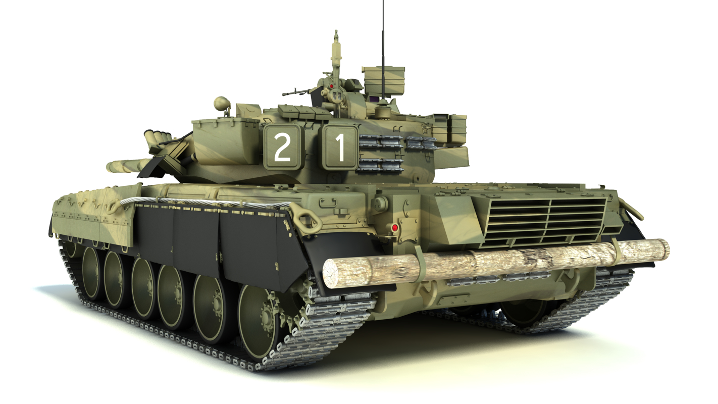 t-80ud main battle tank 3d max