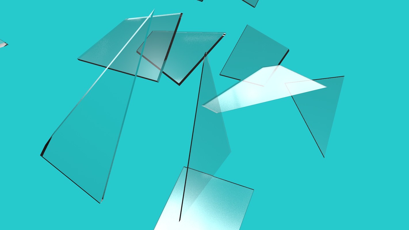 shattered glass pieces 3ds