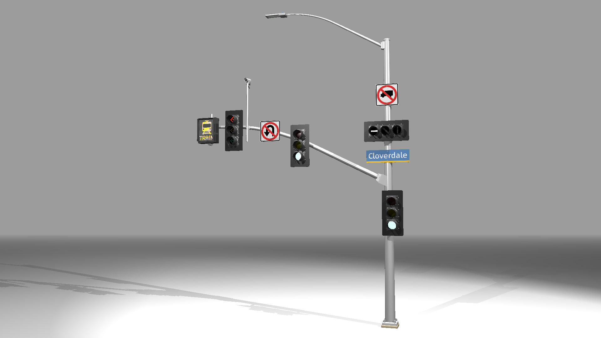 california traffic signal la 3d model