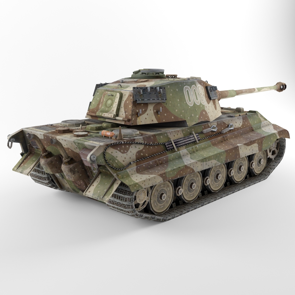 sd tiger ii jagdtiger 3d model