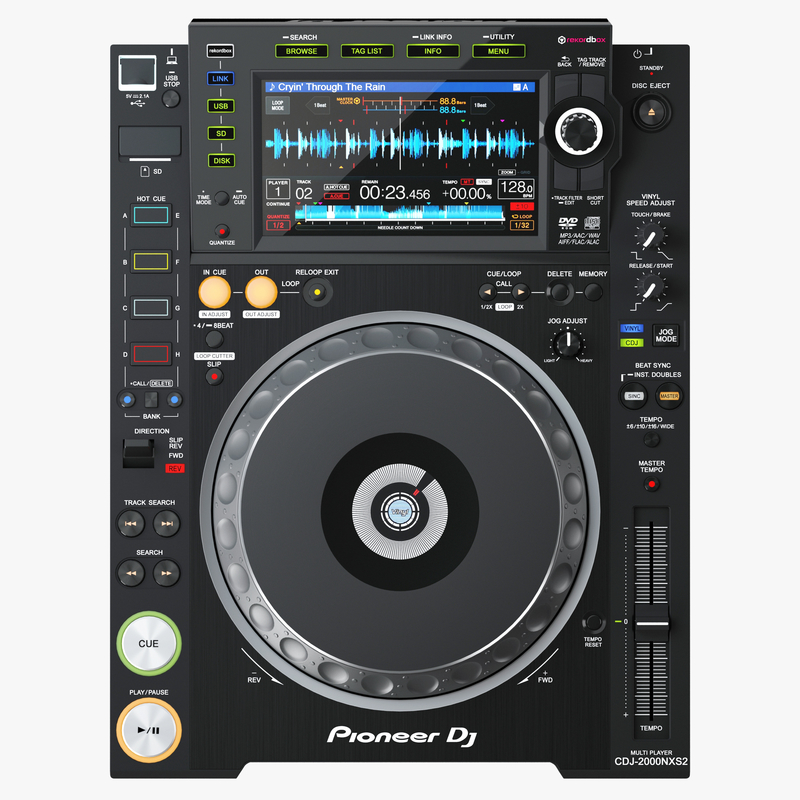 3d model realistic pioneer dj set