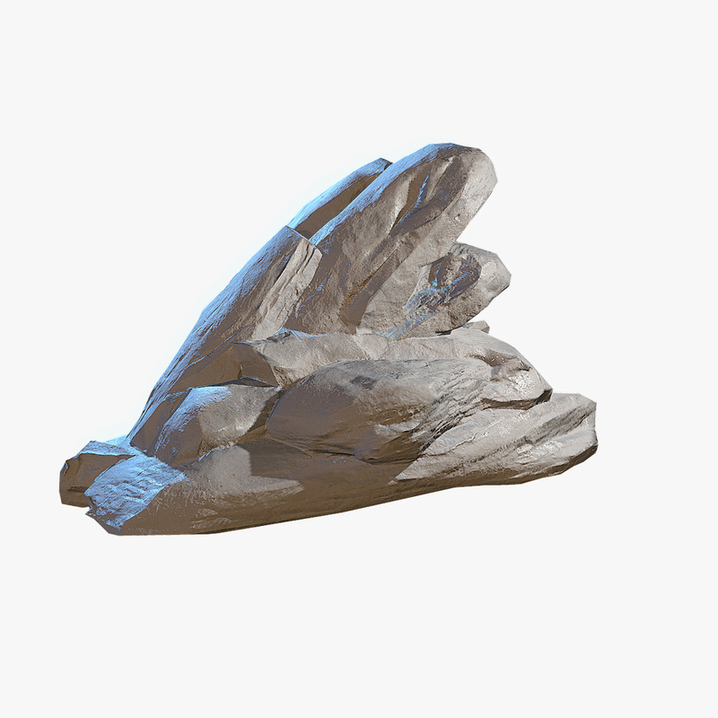 3d sea rock