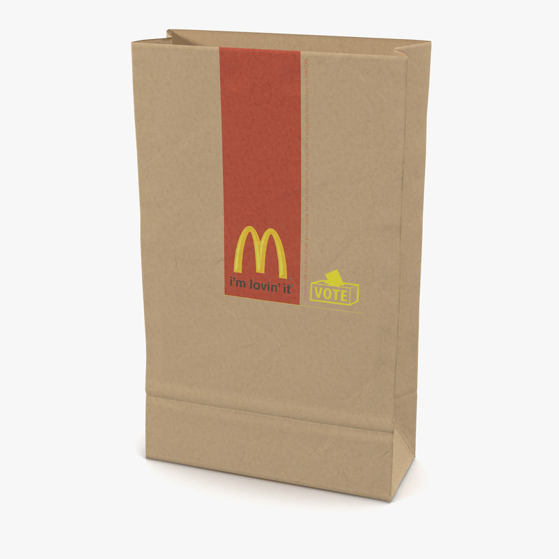 fast food paper bag c4d