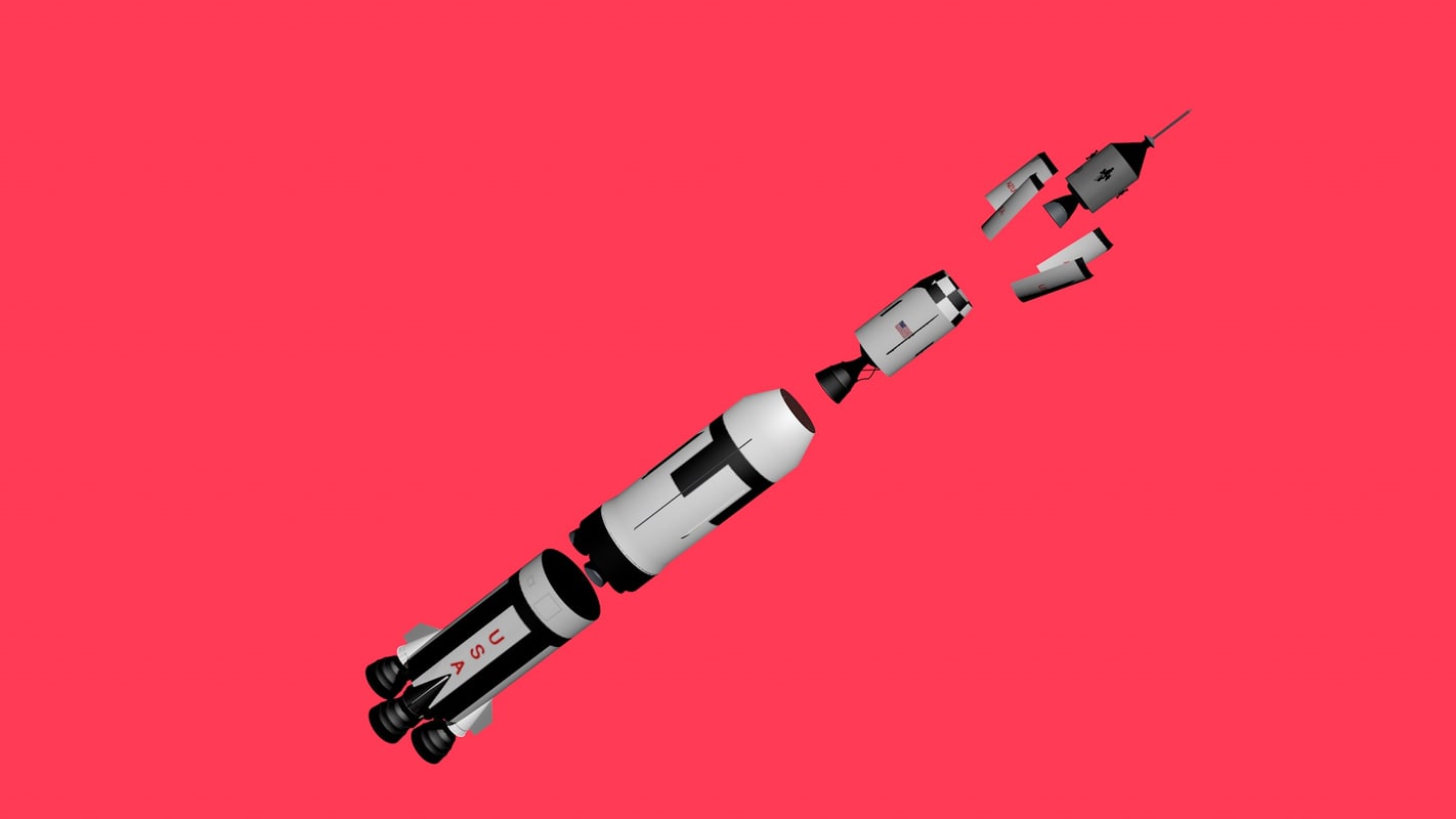 3d c4d apollo 11 spacecraft