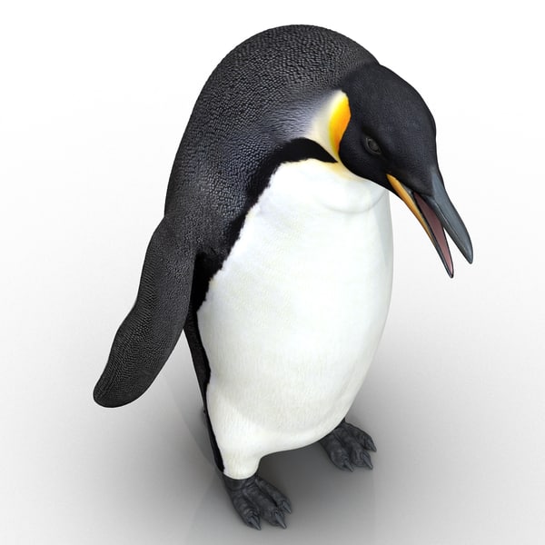 emperor penguin pose 3 3d max