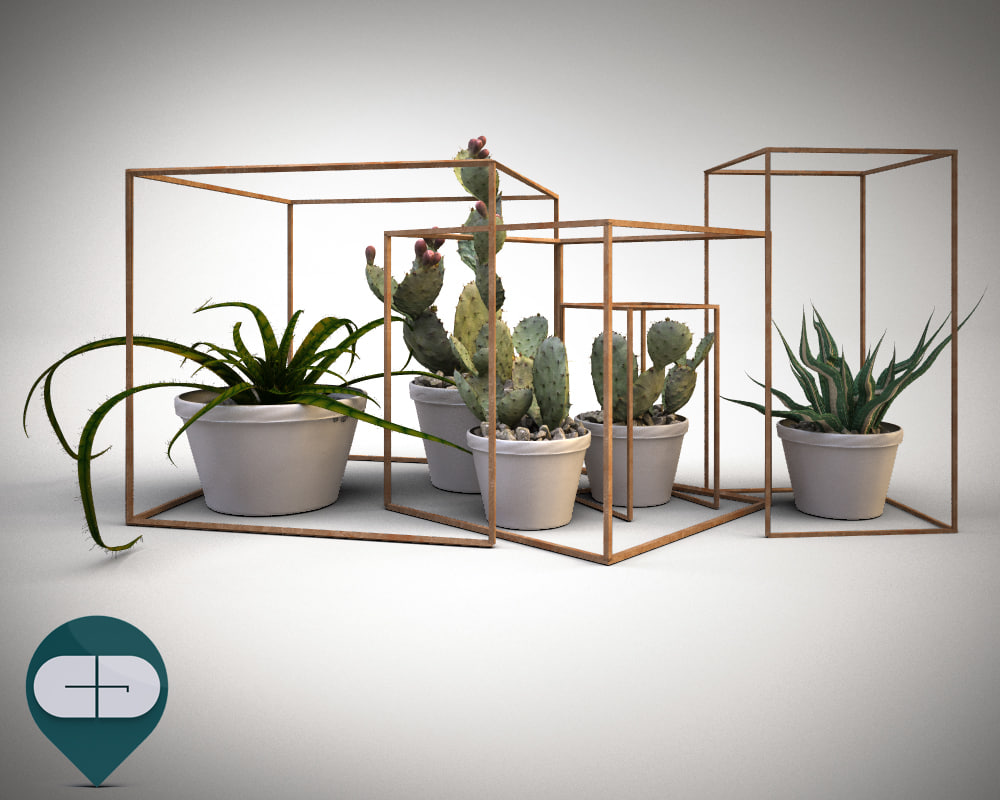 3d object interior set model