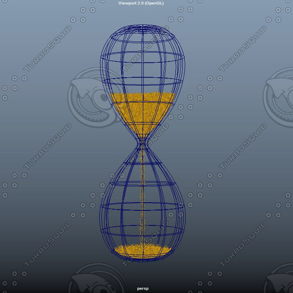 hourglass animation 3d model