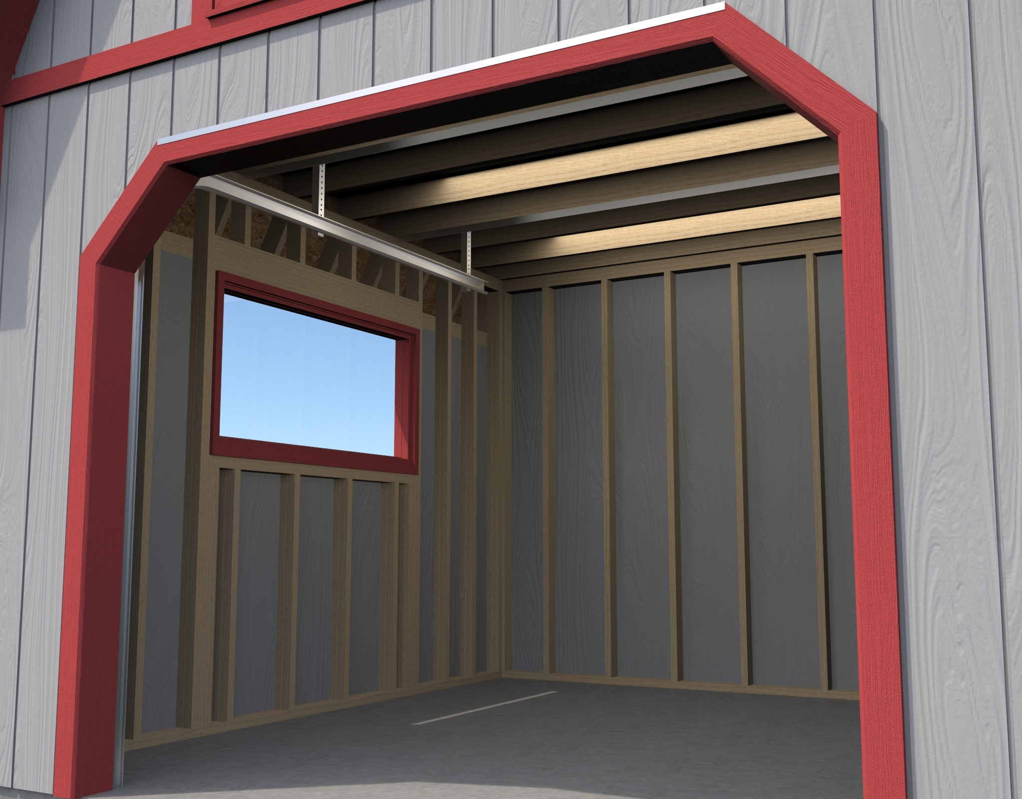 3d garage cars storage model