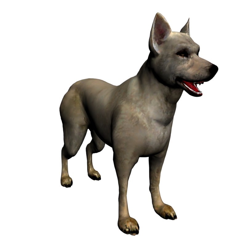 dog 3d obj