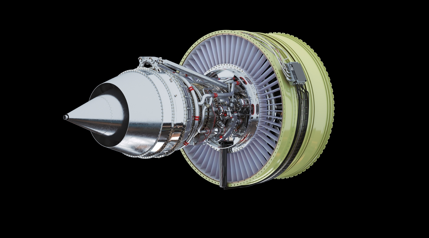 turbofan aircraft engine 3d model