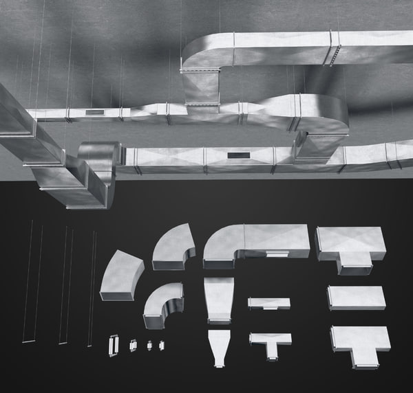 3d set ventilation model