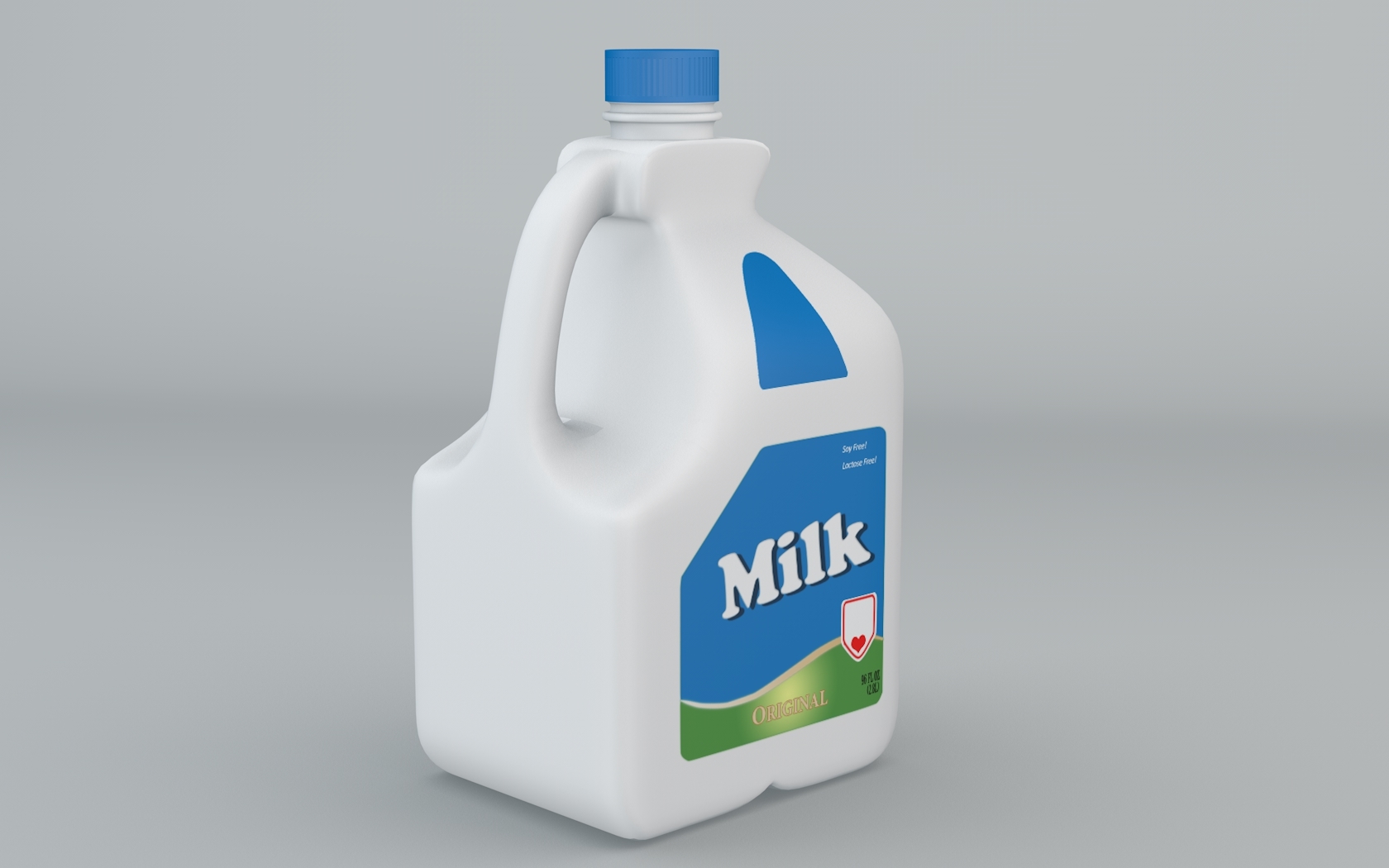 3d plastic milk model