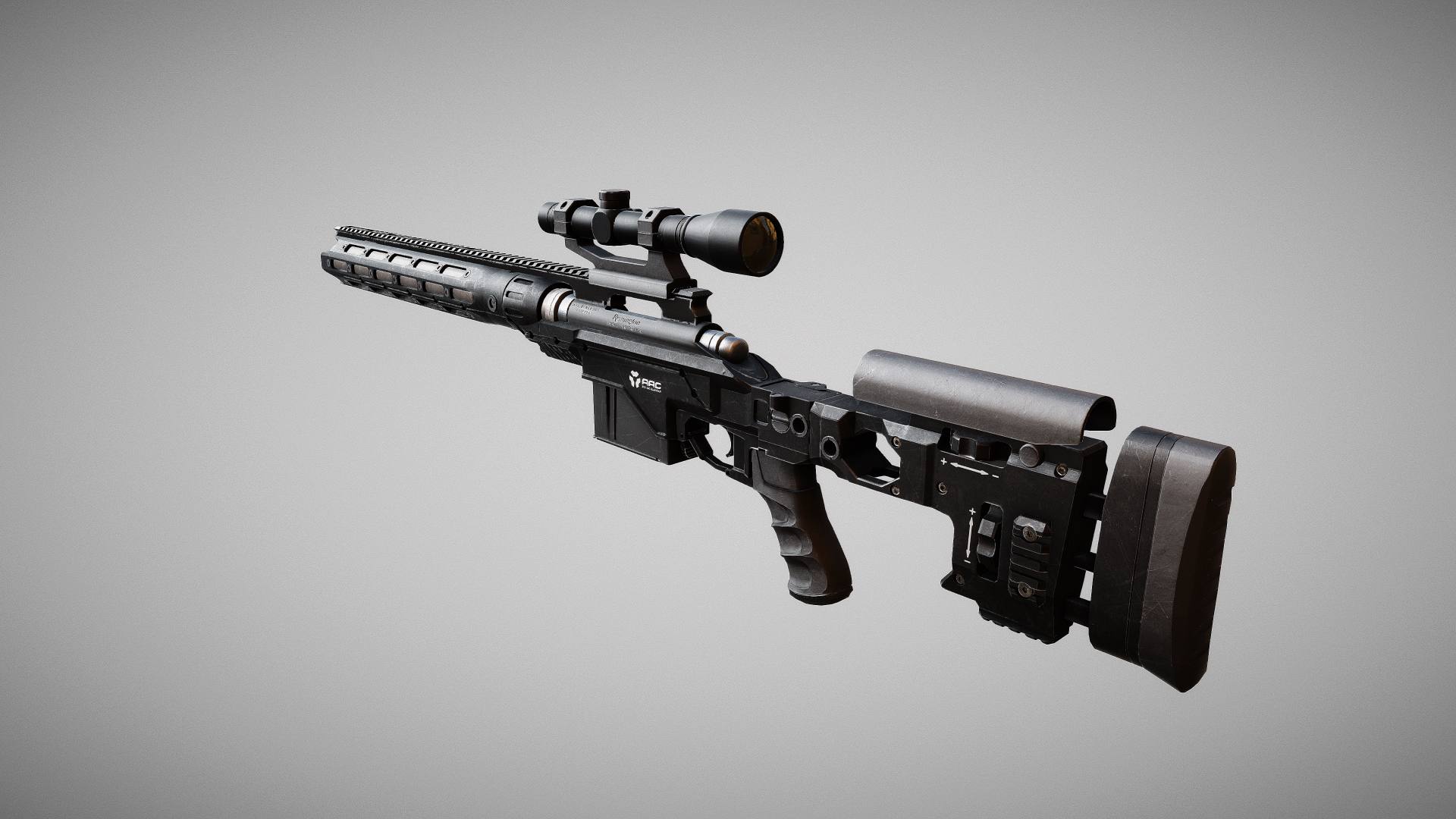 rifle remington 700 racs 3d model