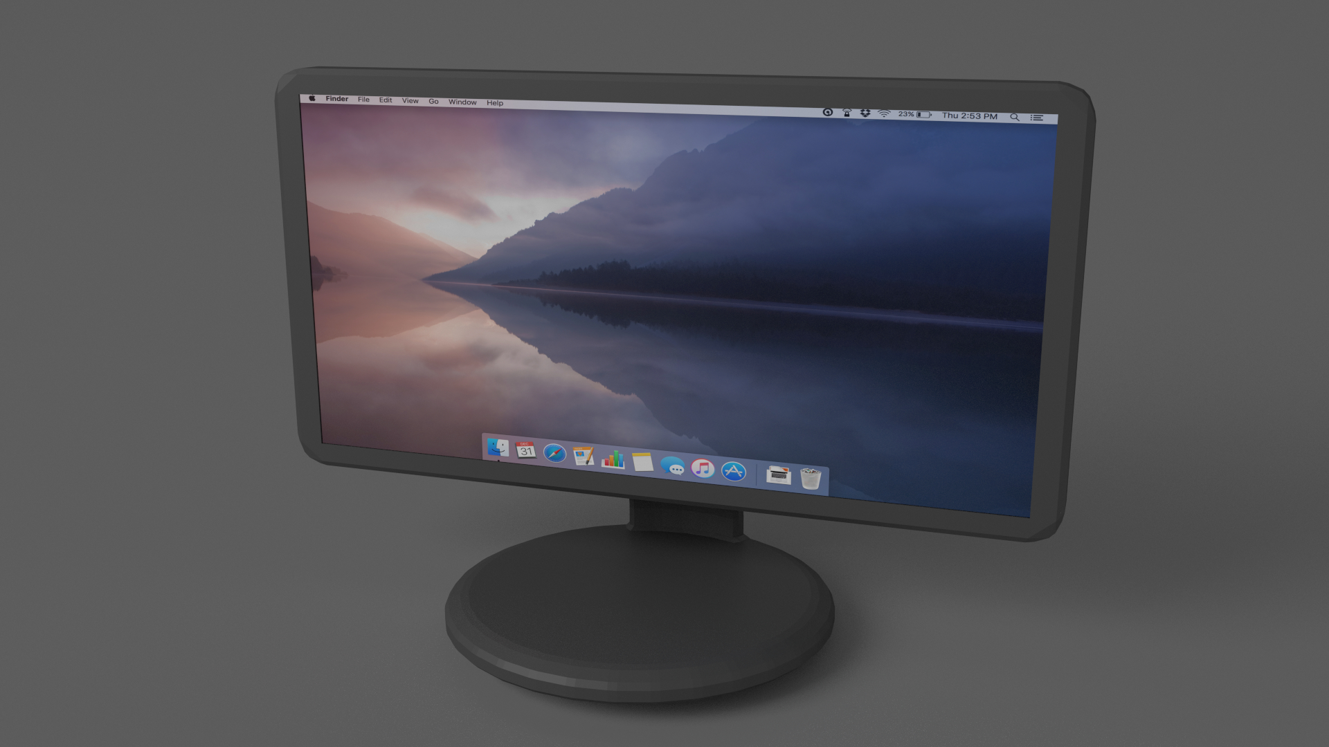 3d model basic computer monitor