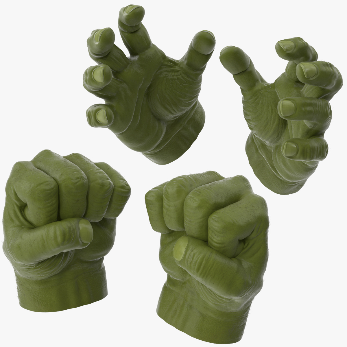 hulk hands opened closed 3d max