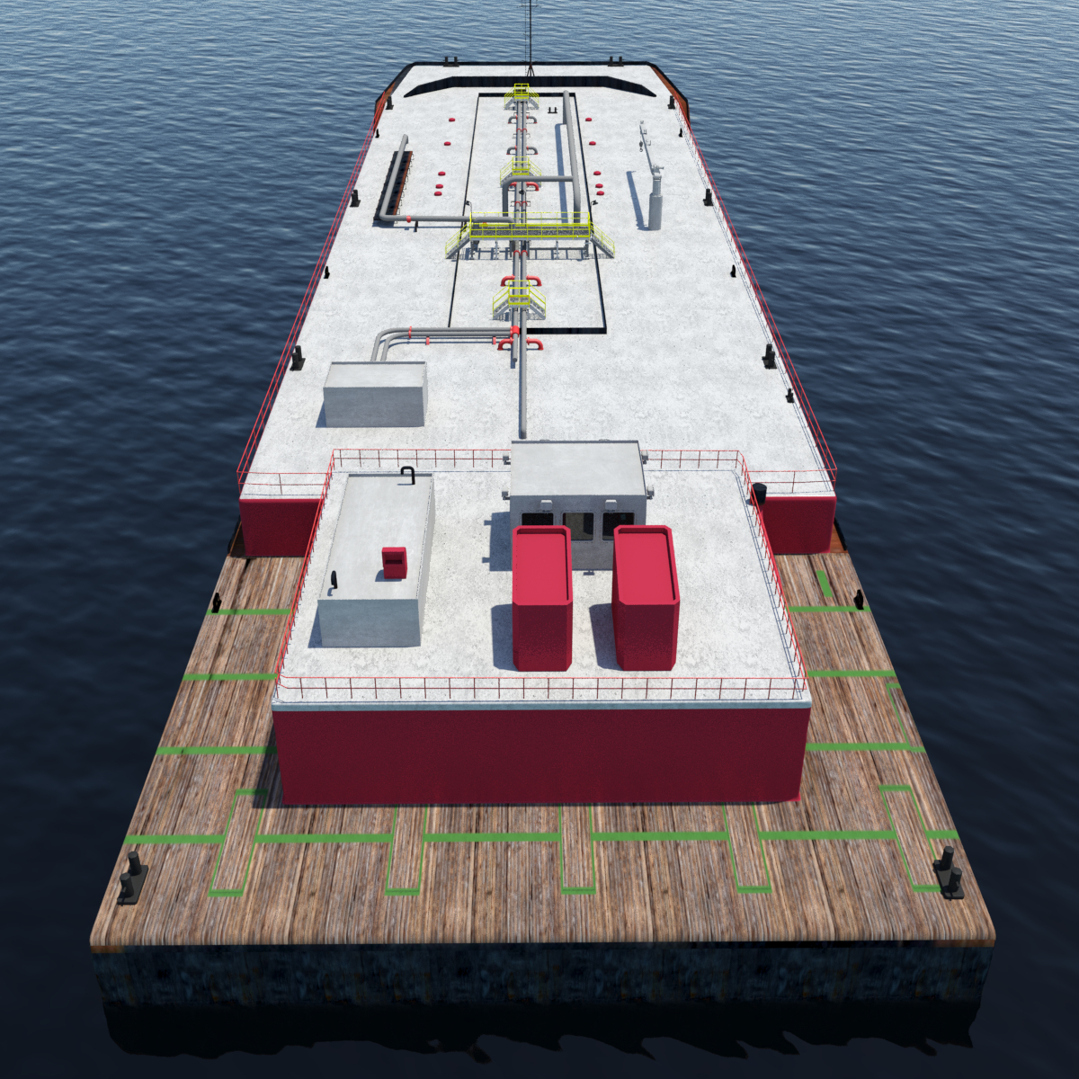 3d huge barge model