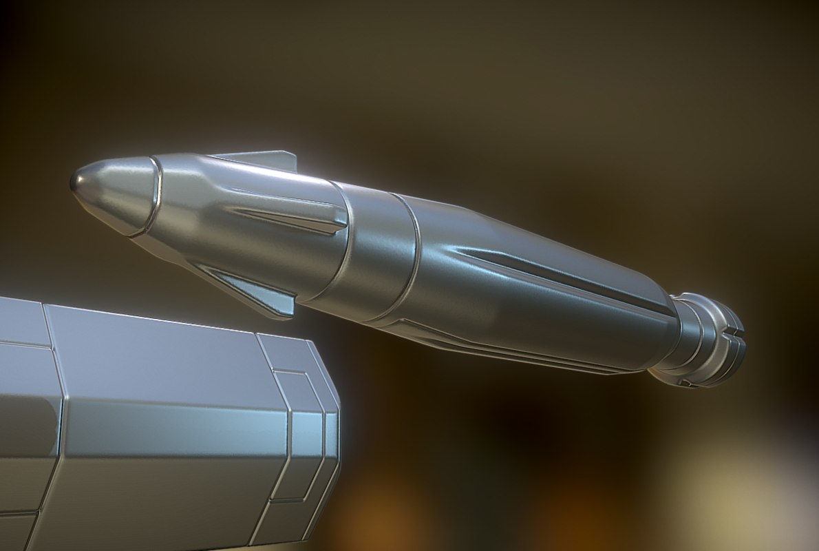 3d rocket battery model