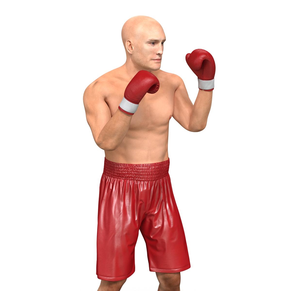 boxer man 2 pose 3d c4d