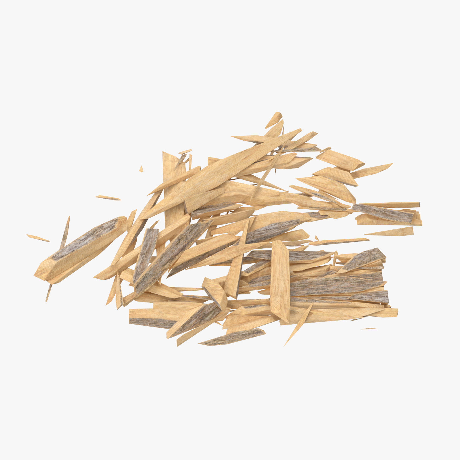 splintered wood c4d
