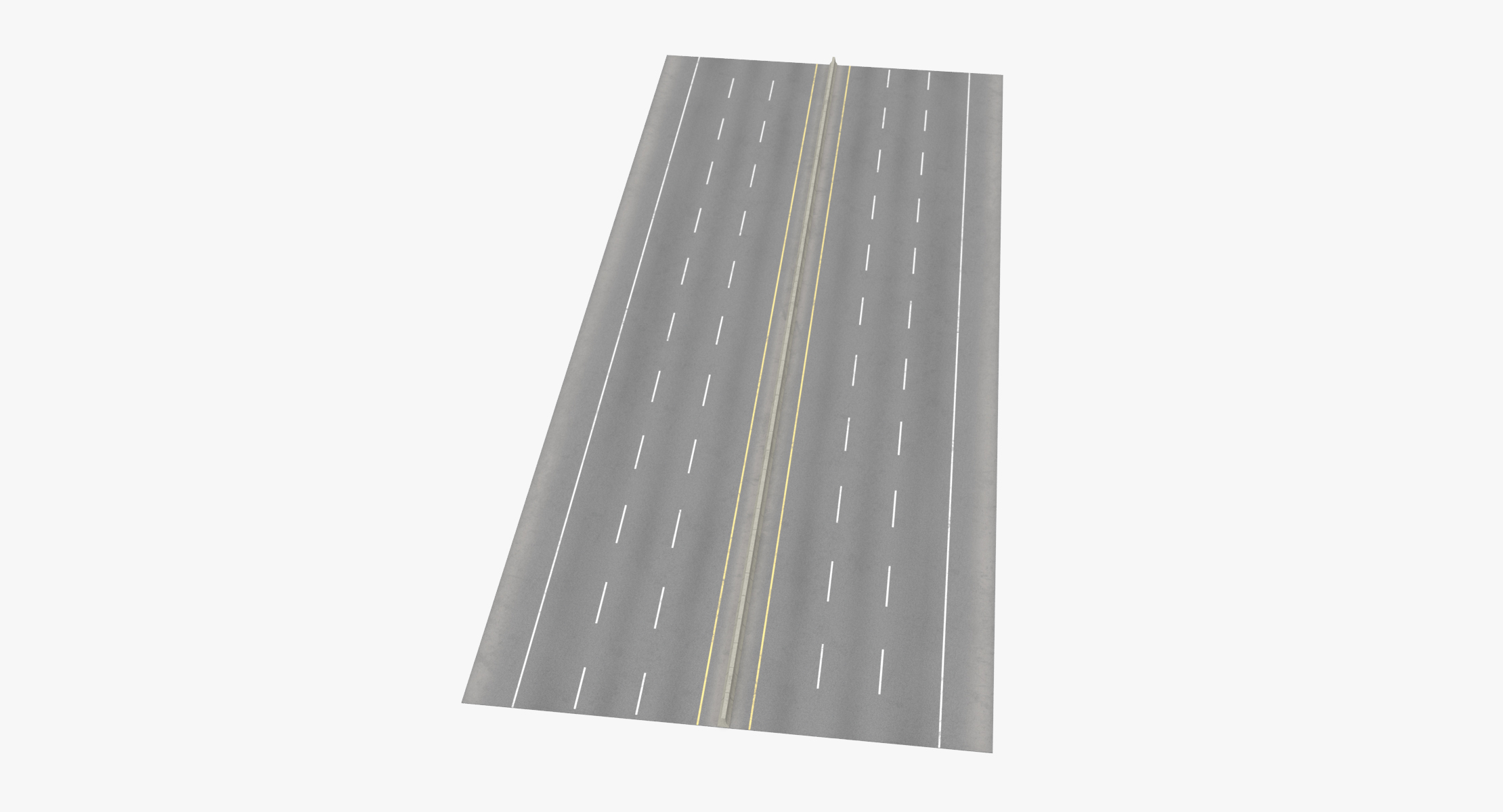3d 6 lane highway straight