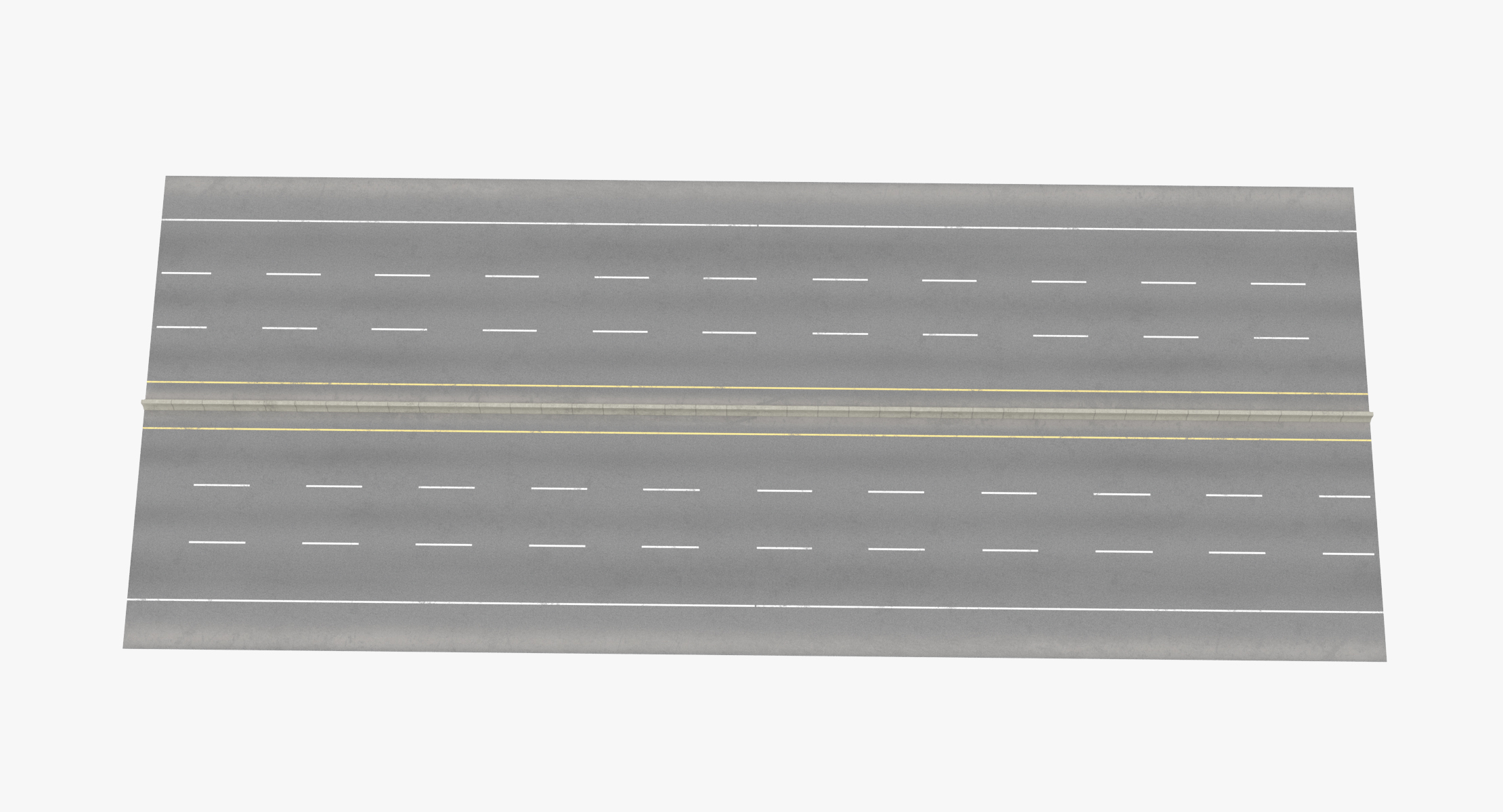 3d 6 lane highway straight