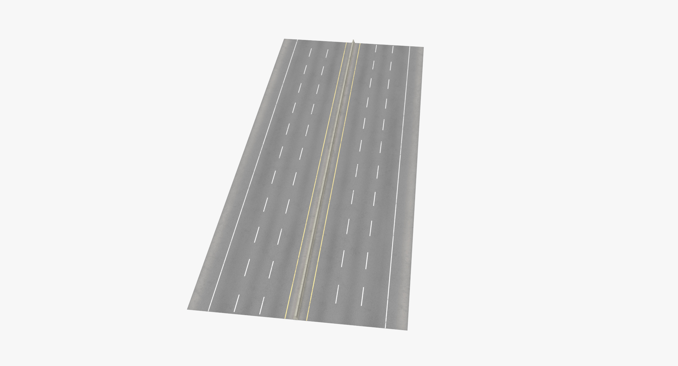 3d 6 lane highway straight