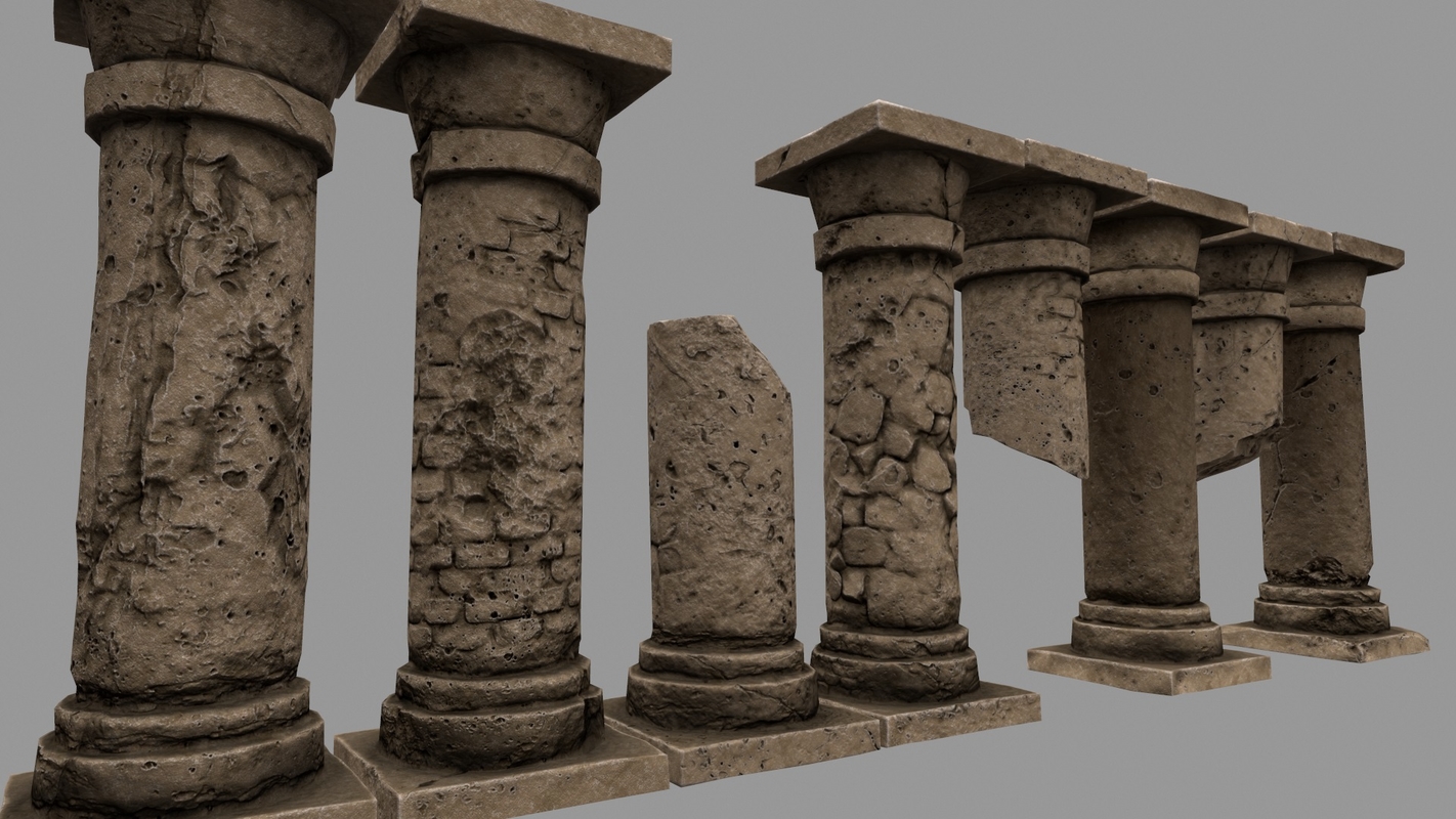 3d pillar model
