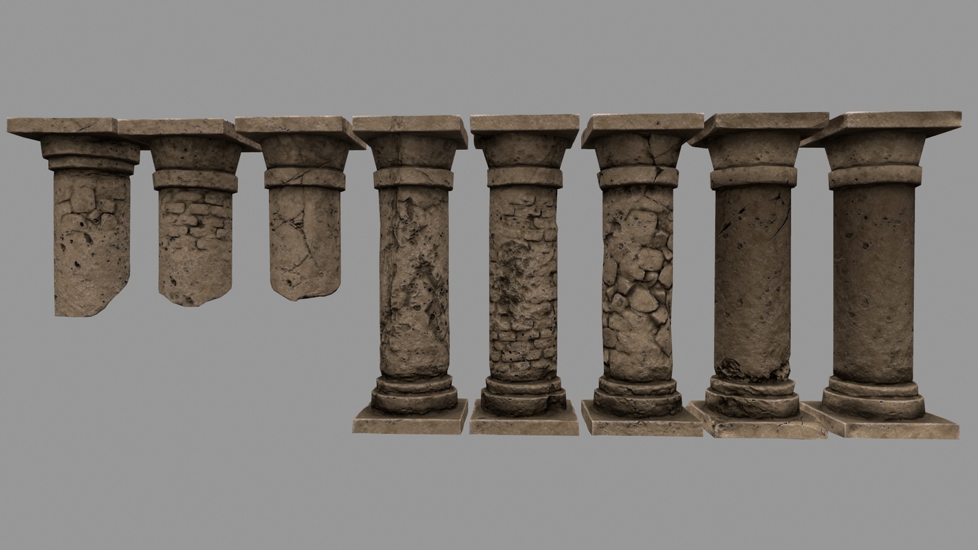 3d pillar model