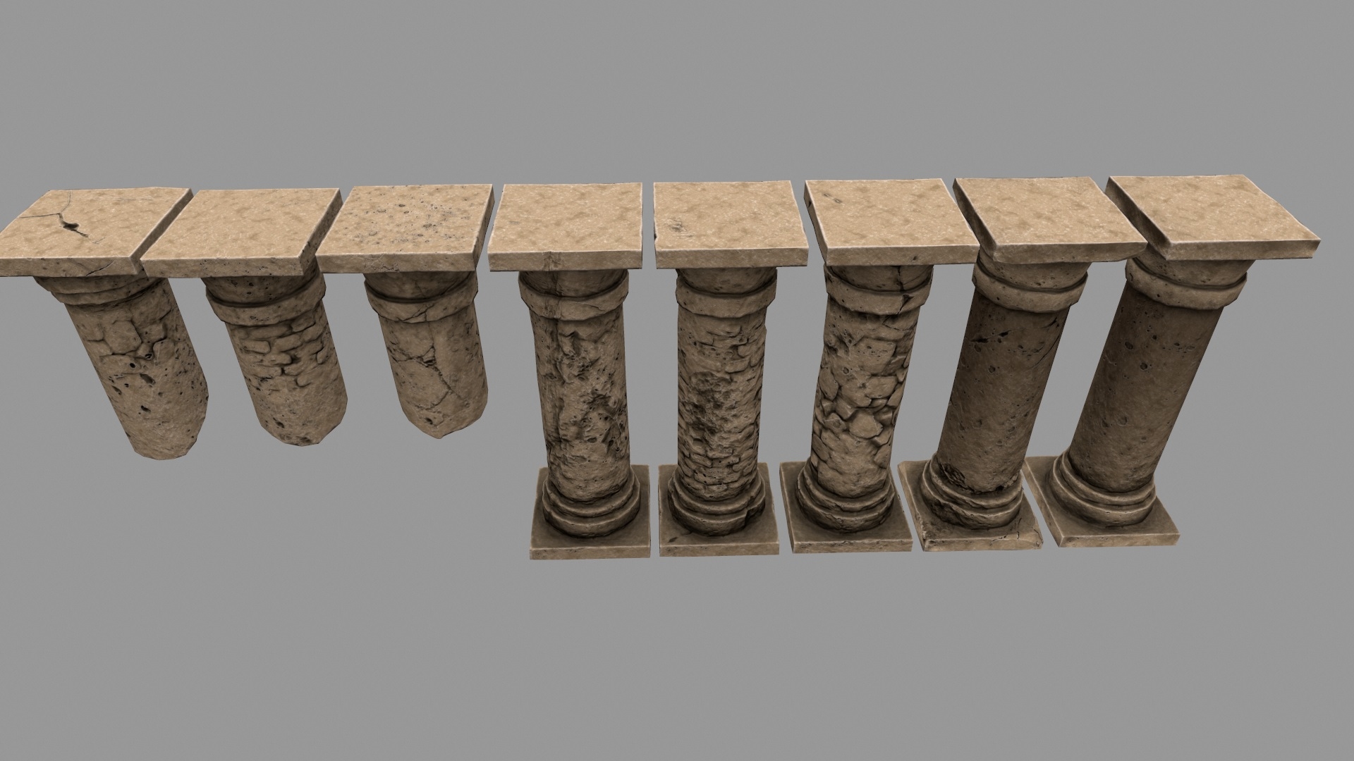 3d pillar model