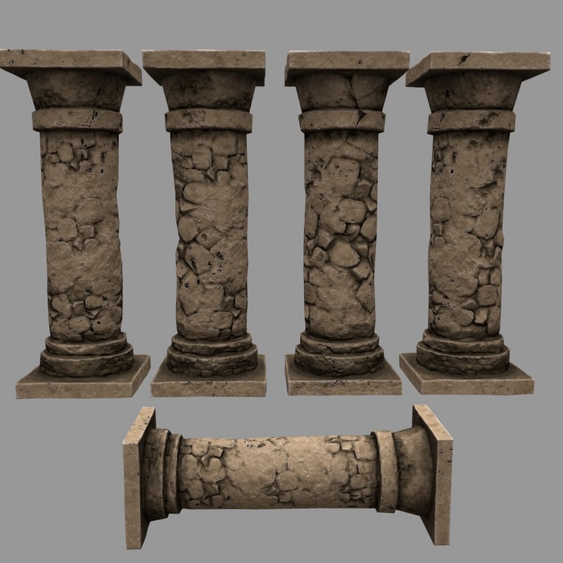 3d pillar model