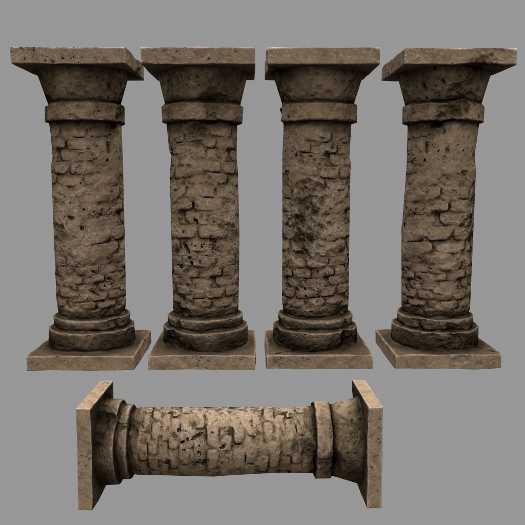 3d pillar model