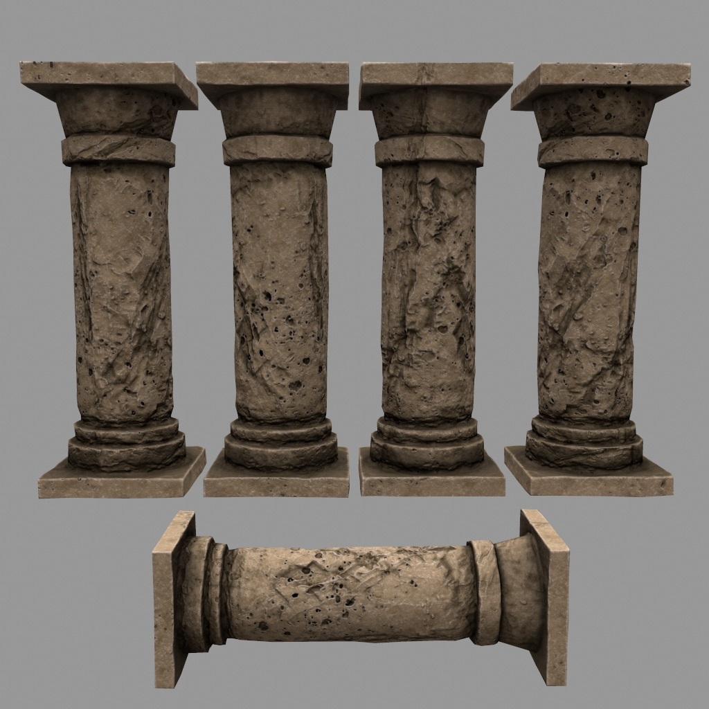 3d pillar model