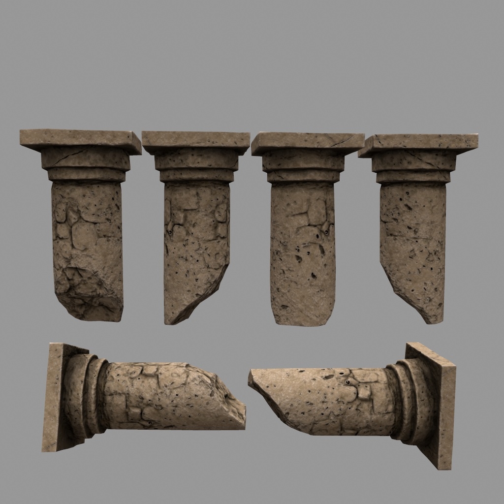 3d pillar model