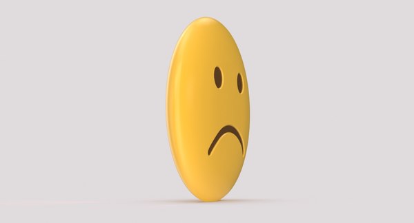3d model of sad face